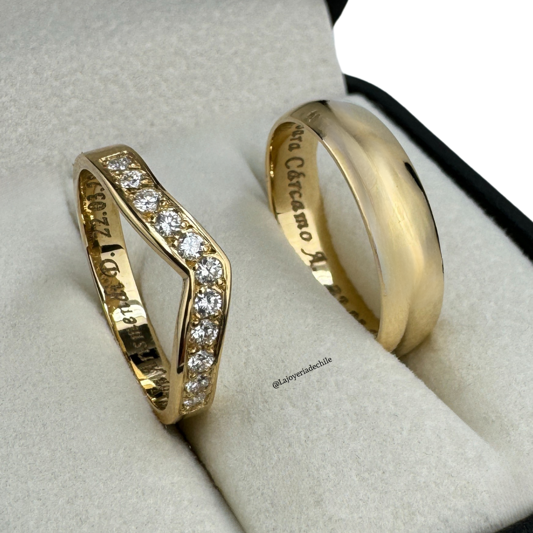 Anillos de Matrimonio Oro 18 kilates - La Joyería de Chile - La Joyeria ...